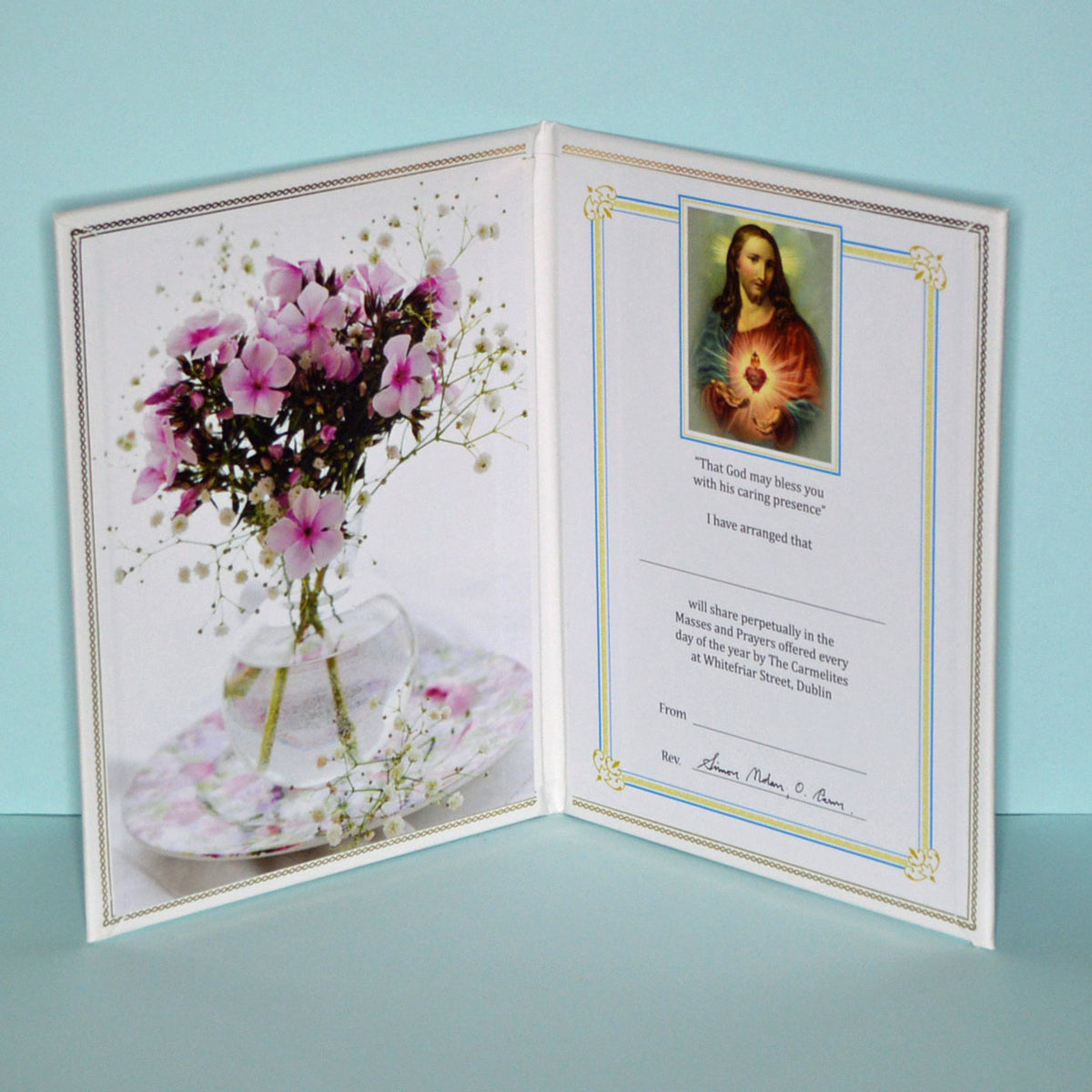 Perpetual Mass Enrolment Card - Living Flowers Mass Cards Online ( Reg ...