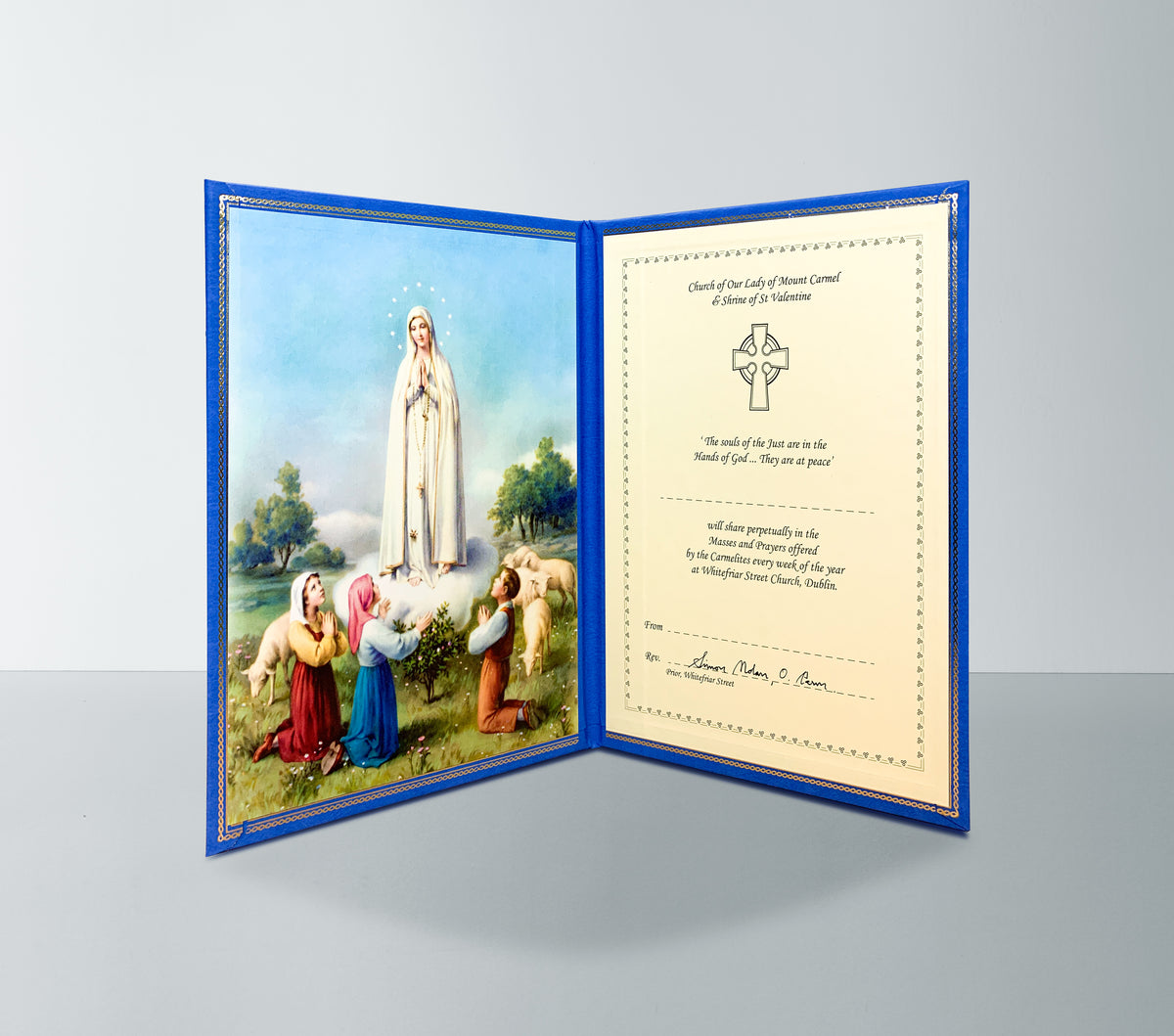 Perpetual Mass Enrolment Card RIP – Our Lady of Fatima Mass Cards Onli ...